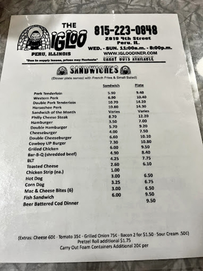 A menu that reads like comfort food poetry&mdash;from pork tenderloins to the legendary cheeseburgers that locals drive miles to devour.