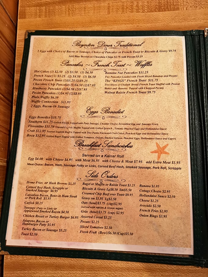 This menu isn't just a list of food options &ndash; it's a roadmap to breakfast nirvana. Choose wisely, my friends.