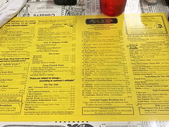 This isn't just a menu - it's a roadmap to comfort food paradise with options galore.