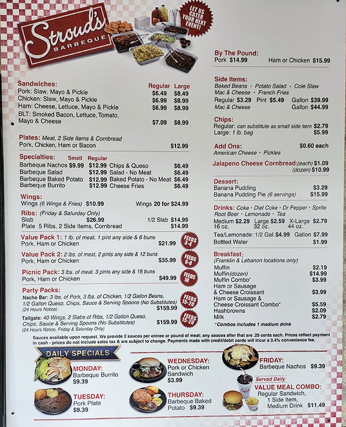 A menu that reads like a love letter to Tennessee barbecue traditions. Decision paralysis has never been so delicious.