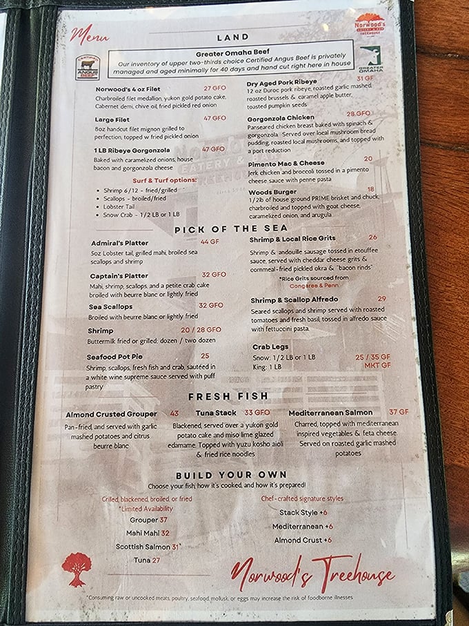 This isn't just a menu&mdash;it's a treasure map where X marks the spot for everything from prime steaks to seafood that was swimming this morning.