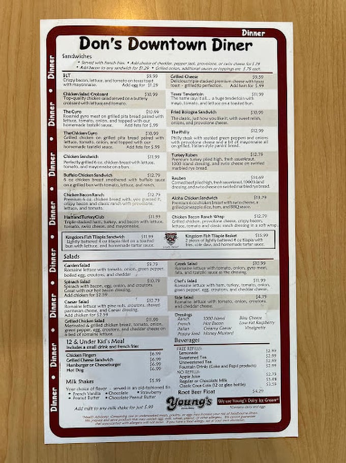 A menu as straightforward as a handshake. No fancy descriptions needed when the seafood speaks this eloquently for itself.