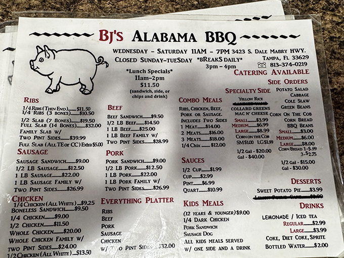 This menu isn't just a list of options&mdash;it's a roadmap to happiness that might require multiple visits to fully explore.