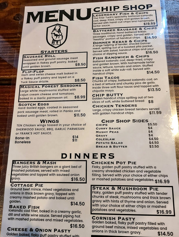 This menu isn't just a list of food&mdash;it's a passport to Britain without the hassle of explaining cricket rules.