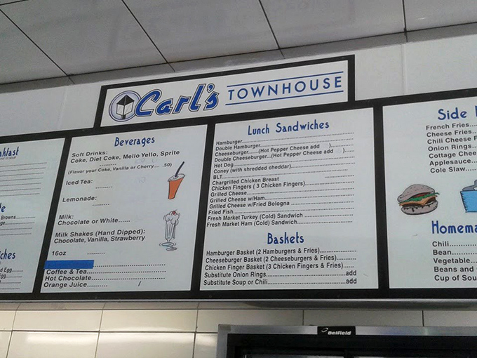 The menu board tells no lies&mdash;straightforward diner classics without pretension. In a world of QR codes and digital menus, this old-school approach feels refreshingly honest.