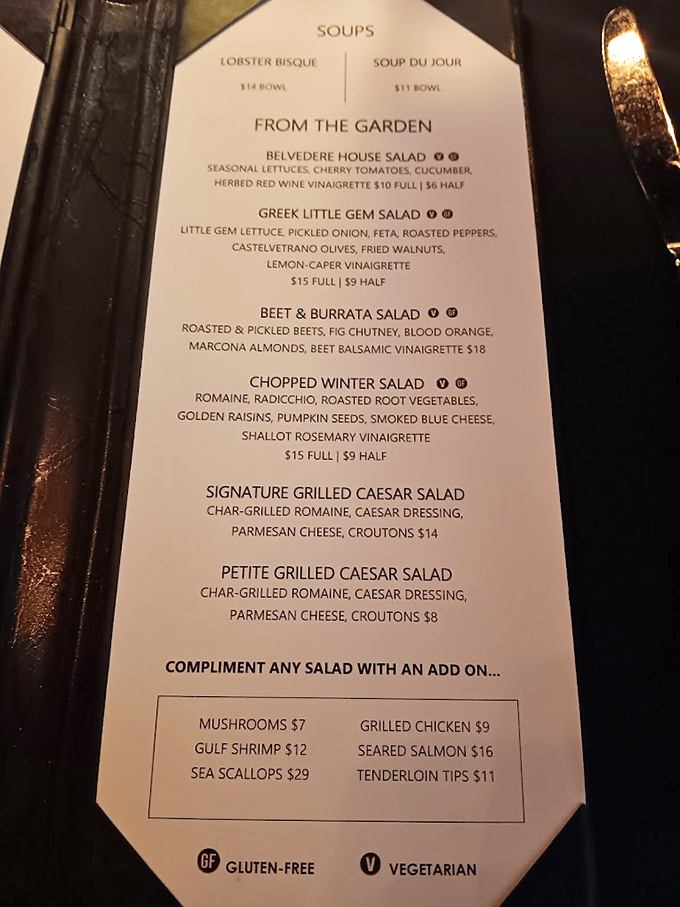 A menu that reads like poetry&mdash;where "Beet & Burrata" isn't just food, it's the beginning of a beautiful friendship.