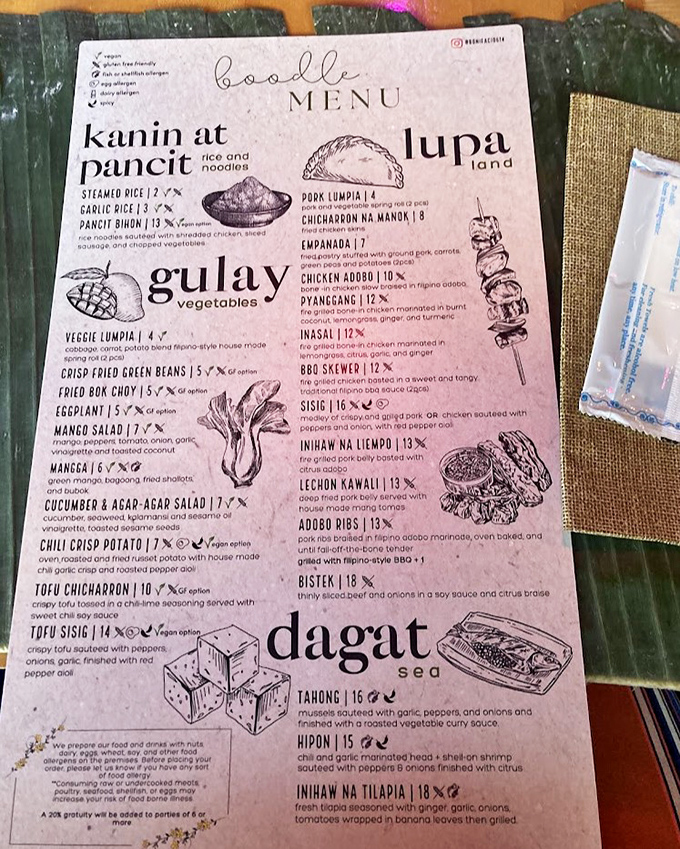 This menu reads like a delicious geography lesson of the Philippines. Each dish tells a story that's about to become your new favorite.