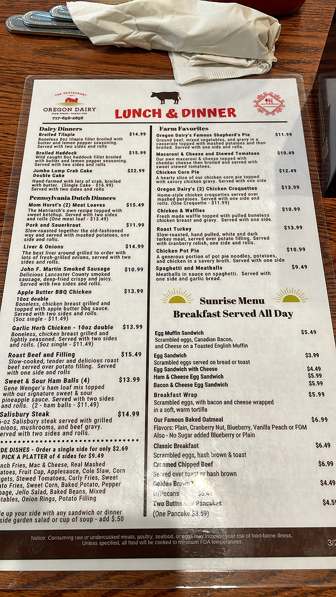 This menu reads like a love letter to comfort food. Decisions, decisions&mdash;each option more tempting than the last.