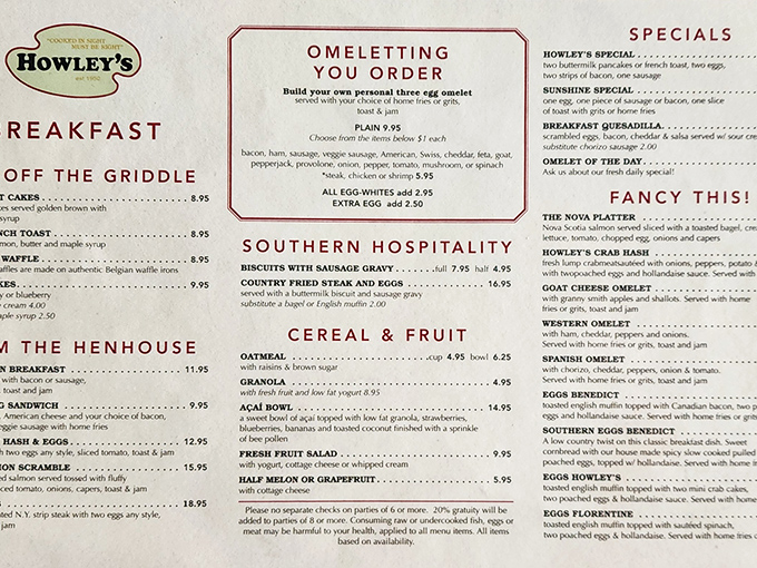 This menu isn't just food&mdash;it's a roadmap to happiness. "Omeletting YOU ORDER" might be the most beautiful phrase in the English language.