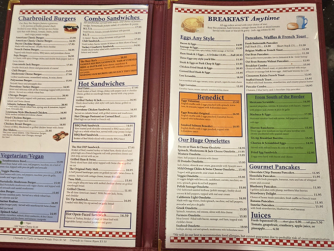 The menu reads like a love letter to American comfort food classics, with the pastrami sandwich holding court as the undisputed heavyweight champion.