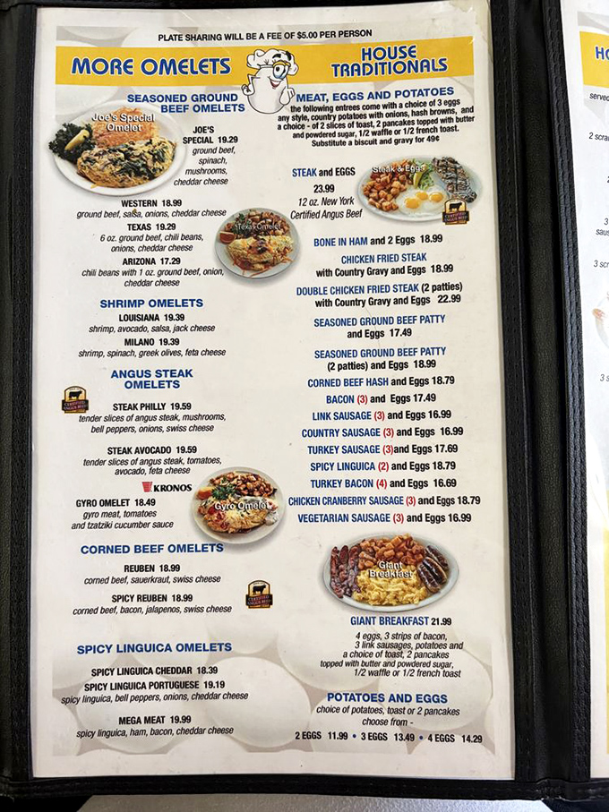 The menu reads like breakfast poetry&mdash;a sonnet to eggs, a haiku to hash browns, and an epic ode to omelets that would make Homer hungry.