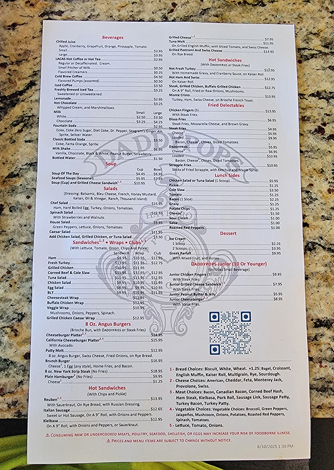 This menu isn't just a list of food&mdash;it's a roadmap to happiness. Each item represents a potential memory waiting to be made.