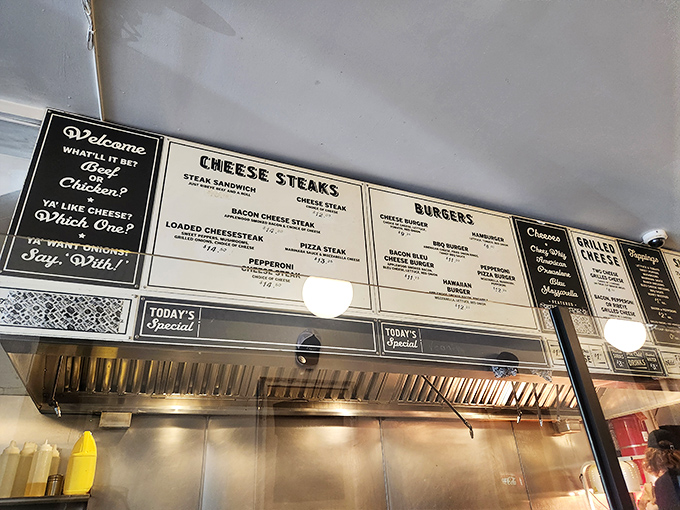The menu board speaks the universal language of sandwich love &ndash; simple, straightforward, and promising delicious decisions ahead.