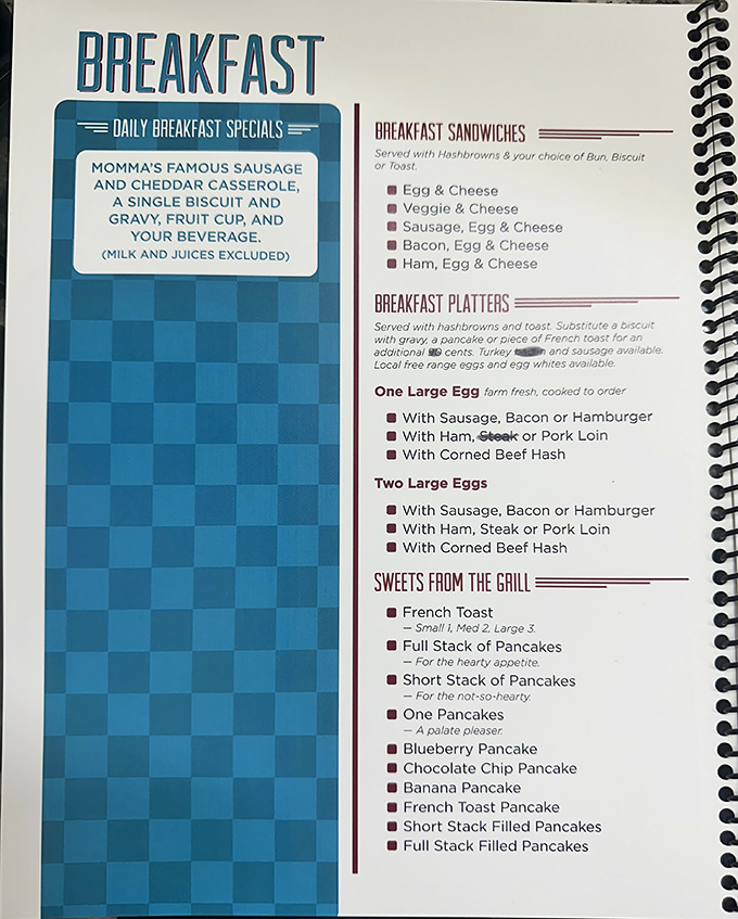 A menu that doesn't need fancy fonts or pretentious descriptions&mdash;just honest food that promises to cure whatever ails you, especially if what ails you is hunger.