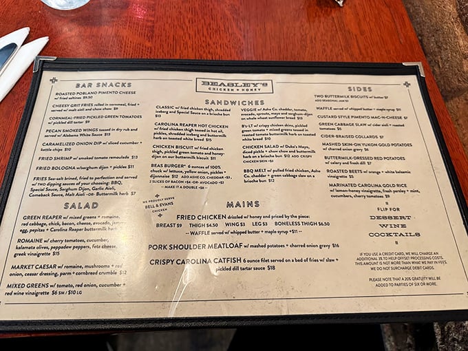 The menu reads like a love letter to the Atlantic, with each dish promising a different way to fall for coastal Carolina cuisine.