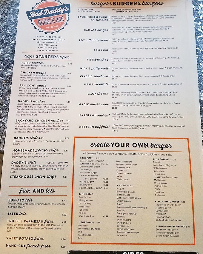 This menu isn't just a list—it's a roadmap to flavor paradise. Each description reads like a love letter to the art of indulgence.