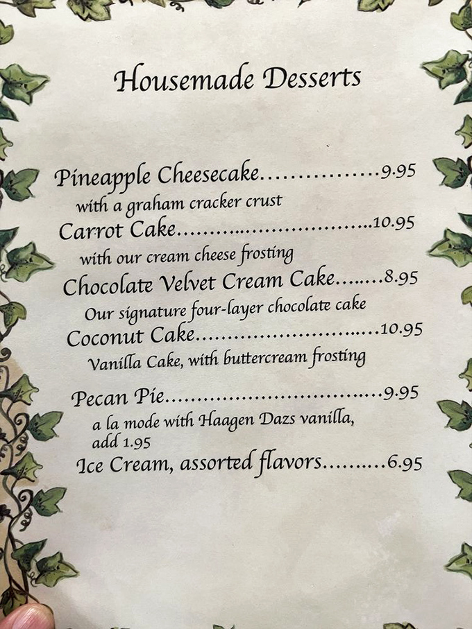 The dessert menu reads like a love letter to your sweet tooth. That pineapple cheesecake has been calling my name since Tuesday.