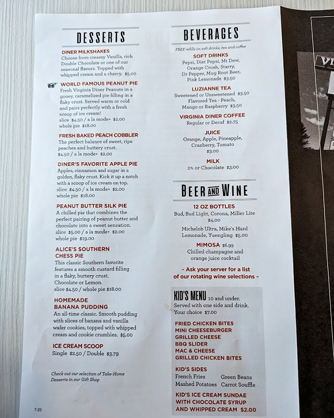 That dessert menu is the stuff of dreams &ndash; when "World Famous Peanut Pie" makes the headline, you know you're somewhere special.