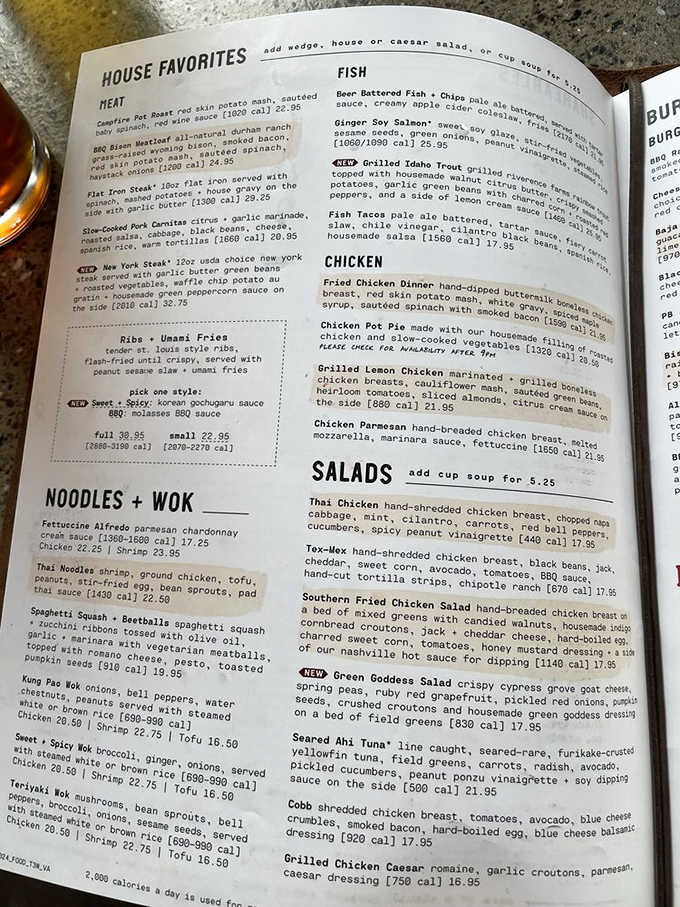 This menu isn't just reading material&mdash;it's a roadmap to happiness. From Thai noodles to Southern fried chicken, decision paralysis never tasted so good.