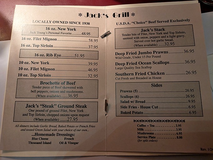 A menu that doesn't need translation &ndash; just straightforward offerings of USDA Choice beef that make decision-making both simple and agonizing at the same time.