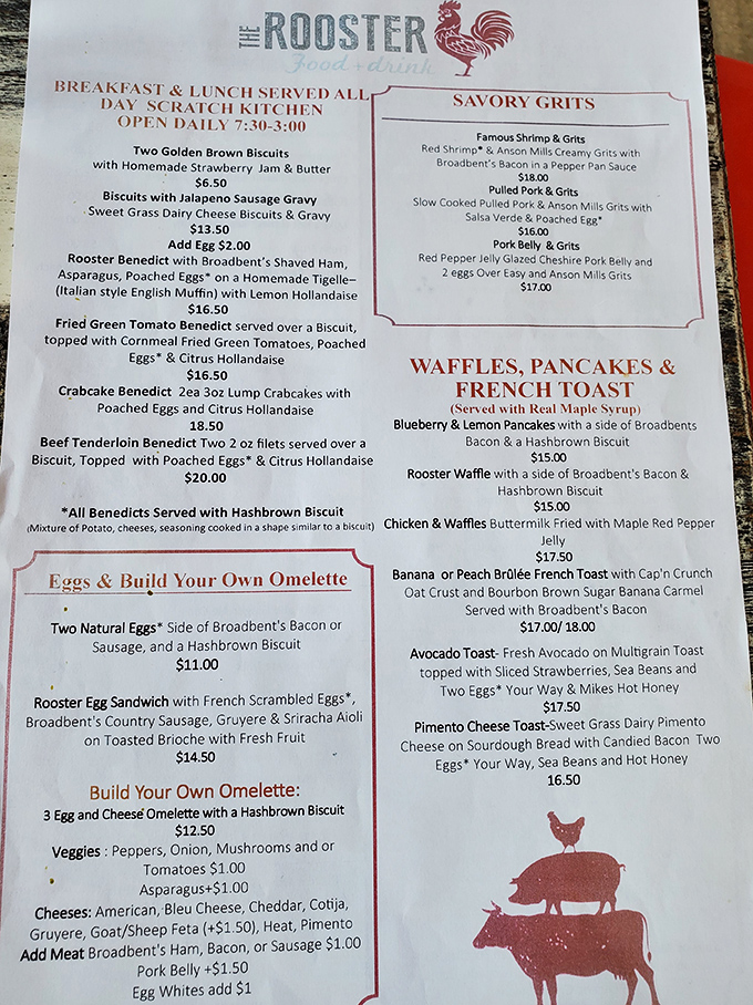 This menu isn't just a list of options&mdash;it's a roadmap to breakfast nirvana. Choose your adventure wisely!