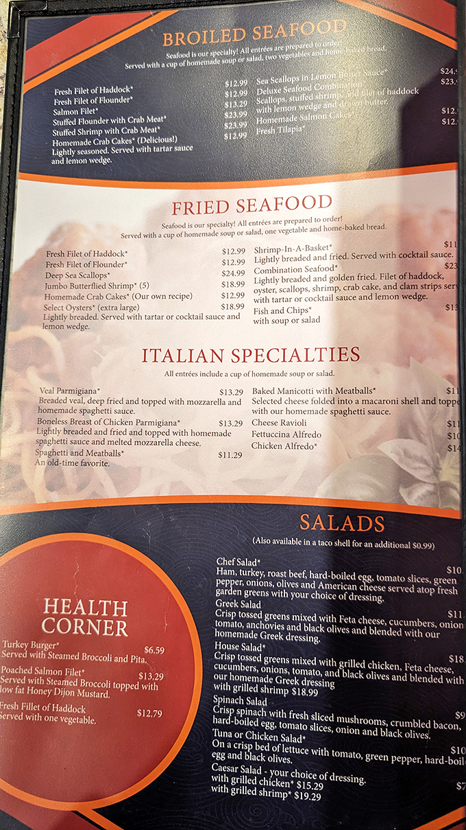 A menu that doesn't mess around. From seafood specialties to Italian classics, Front Street Diner understands that choice is the ultimate luxury.