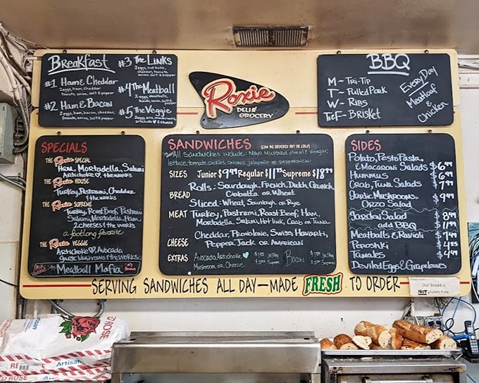 That chalkboard menu isn't just information&mdash;it's a roadmap to happiness. Monday's tri-tip might just be worth rescheduling your week for.
