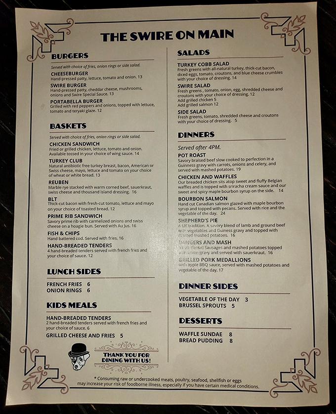 A menu that reads like a love letter to comfort food&mdash;each item promising the kind of satisfaction that makes you want to hug the chef.