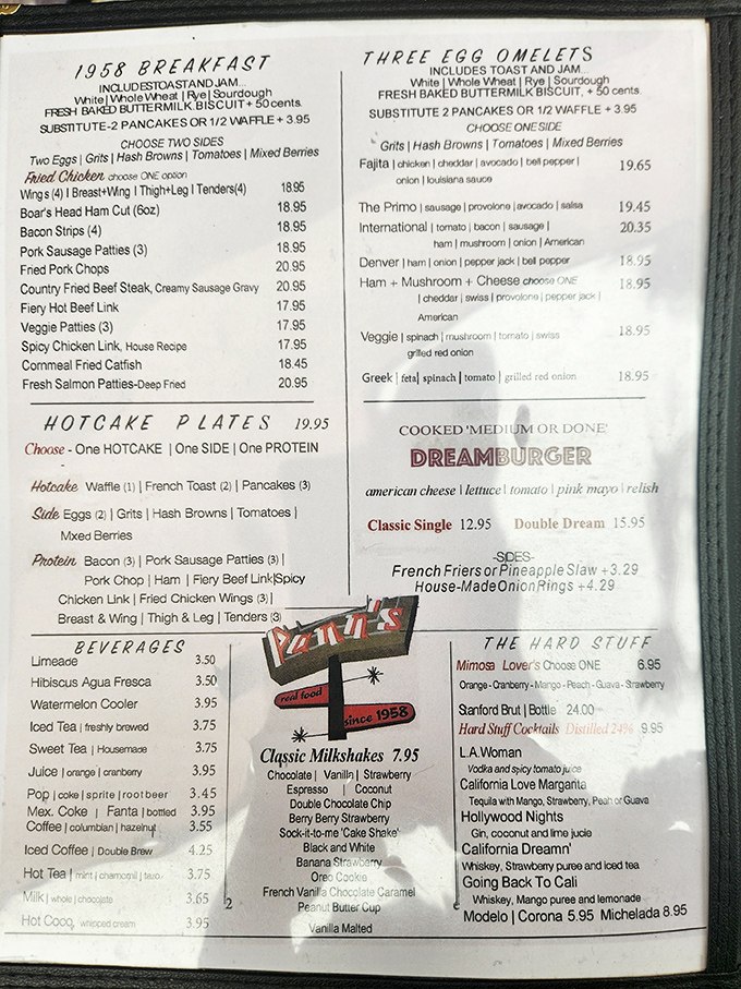 This menu isn't just a list of dishes&mdash;it's a historical document of American comfort food classics that have stood the test of time.