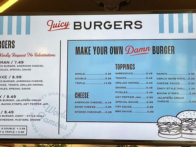 "Make Your Own Damn Burger"&mdash;finally, a menu that understands my relationship with indecision and speaks my language.
