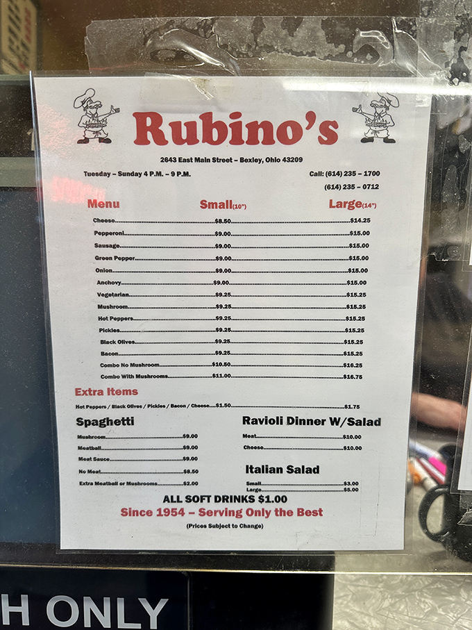 This menu hasn't changed since rotary phones were cutting-edge technology, and thank goodness for that. Simplicity is the ultimate sophistication.