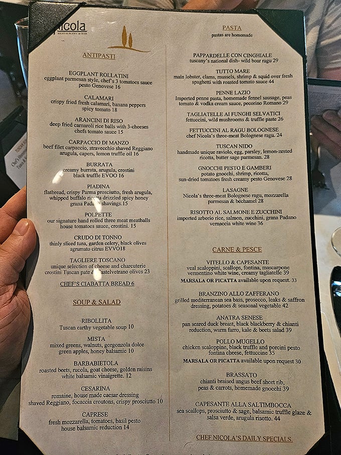 This menu isn't just a list of dishes&mdash;it's a passport to Italy without the jet lag or luggage restrictions.