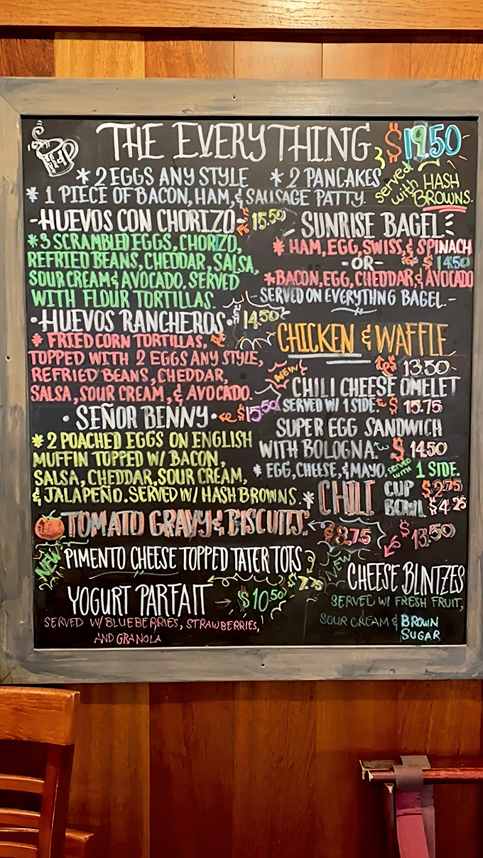 This menu board is like a treasure map where X marks the spot for your next food coma. The "Se&ntilde;or Benny" is calling my name!