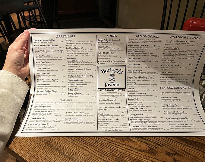 The menu reads like a love letter to Delaware cuisine&mdash;just try not to drool on it while deciding.