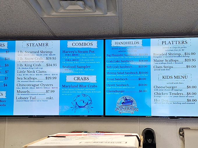 The menu board tells you everything you need to know&mdash;this is a place that speaks the language of Maryland seafood fluently.