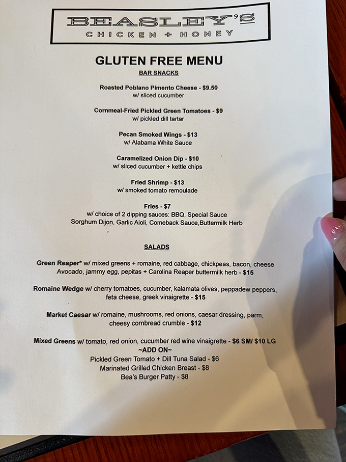 The gluten-free menu proves that dietary restrictions don't mean settling for less deliciousness here.