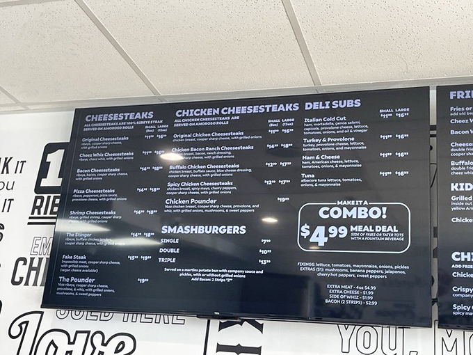 The menu board&mdash;a roadmap to happiness. No need for fancy fonts when what's listed makes your stomach applaud with anticipation.
