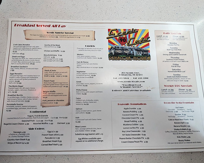 The menu reads like a greatest hits album of American comfort food, with prices from this century.