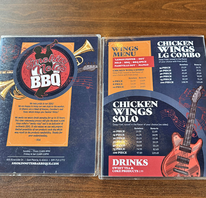 The menu's musical theme isn't just clever marketing &ndash; it's a promise that your taste buds are about to experience a symphony of smoky flavors.