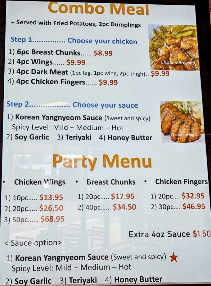 Choose your chicken adventure with four incredible sauce options that'll make your taste buds sing.