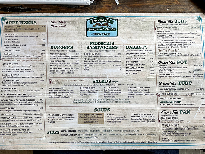 A menu that reads like a love letter to the ocean. The hardest relationship you'll have today is choosing just one thing to order.