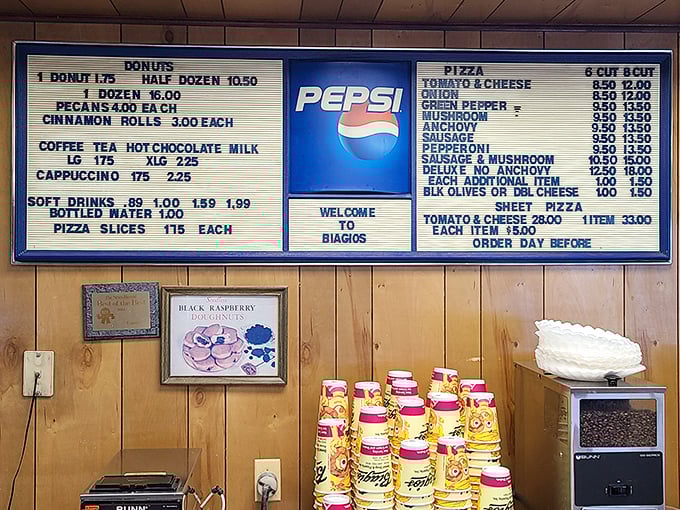 That menu board is a beautiful relic from when prices made sense and food didn't need fancy adjectives to taste amazing.