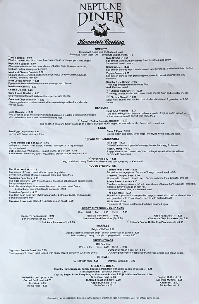 The menu at Neptune reads like a love letter to American classics&mdash;where breakfast reigns supreme and decisions become deliciously difficult.