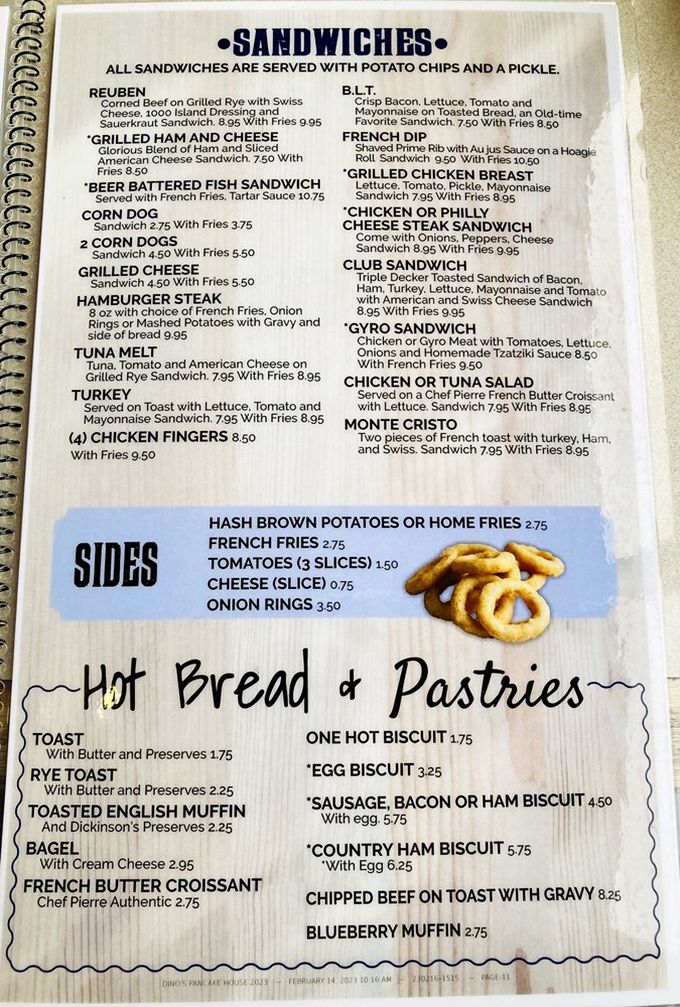 A menu that doesn't need fancy fonts or trendy descriptions&mdash;just solid diner classics that have stood the test of time.