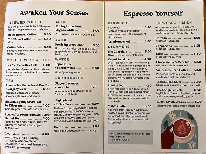 This isn't just a menu&mdash;it's a roadmap to breakfast bliss, with Blueprint Coffee and Rolling Lawn Farm milk proving that even the ingredients have impressive pedigrees.