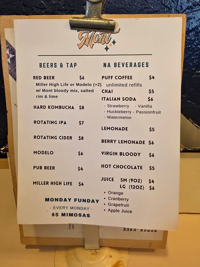 A menu that offers both unlimited coffee refills and Monday mimosa specials understands the duality of human breakfast needs.