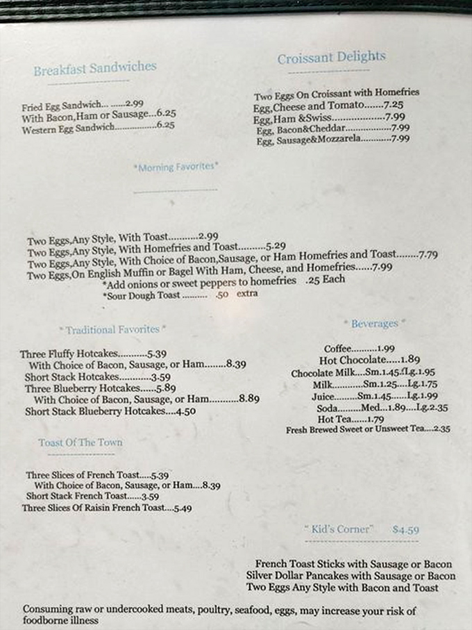 This menu isn't trying to impress with fancy terminology&mdash;it's promising honest food that remembers what breakfast is supposed to taste like.