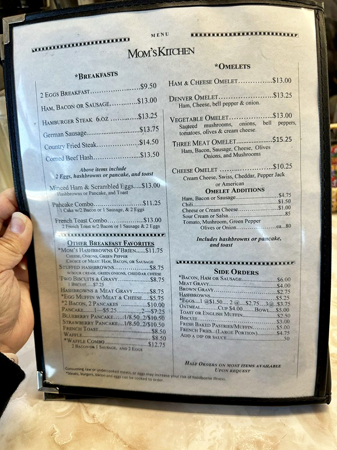 A menu that doesn't need fancy fonts or trendy ingredients to make your mouth water. Breakfast classics done right.