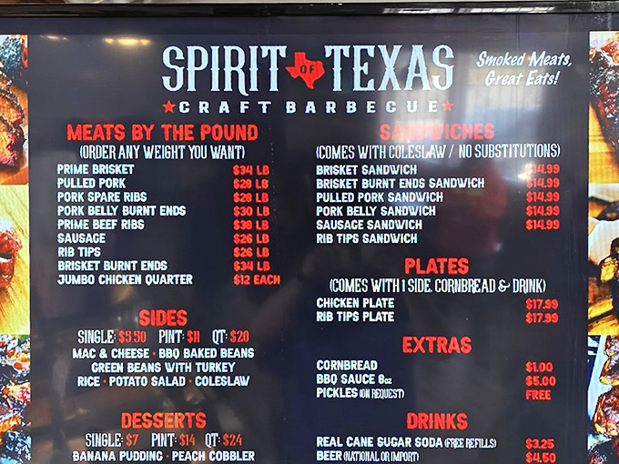 This menu board is basically a treasure map for your taste buds. X marks the spot where your diet plans surrender.