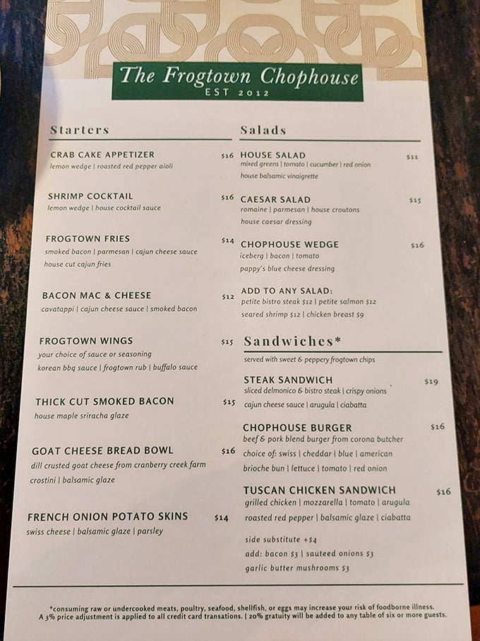 The menu reads like a love letter to the ocean, with each item promising a different maritime adventure for your taste buds.